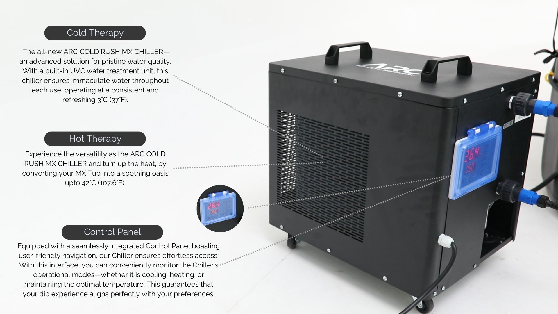 COLD RUSH MX | Ice Bath | Chiller Unit | Down to 5ºC – ARC - Athlete ...